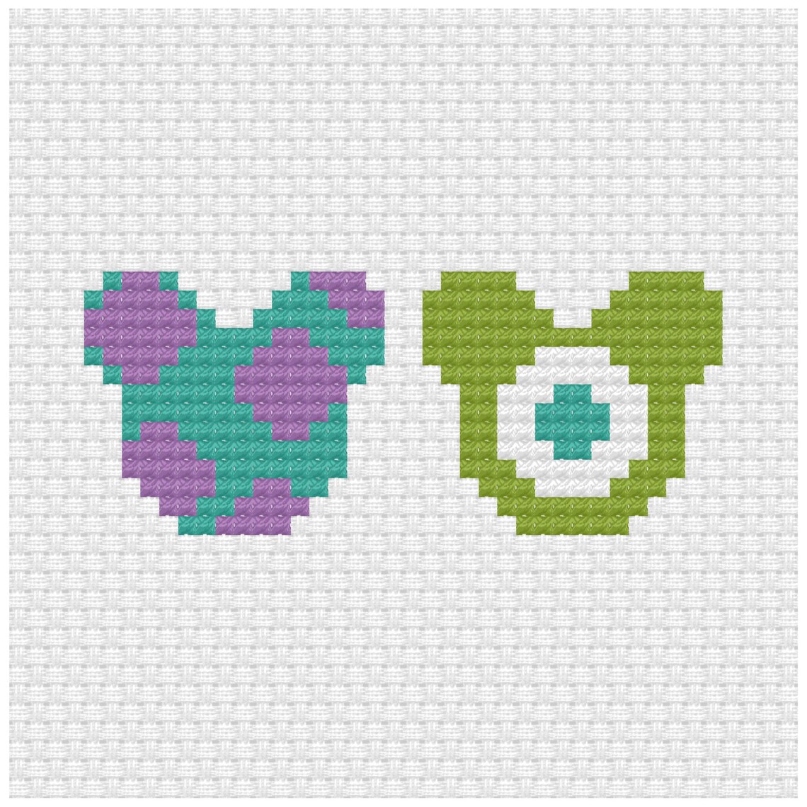 Mouse Ears Monsters Inc Cross Stitch Pattern .PDF - Instant Download - Etsy