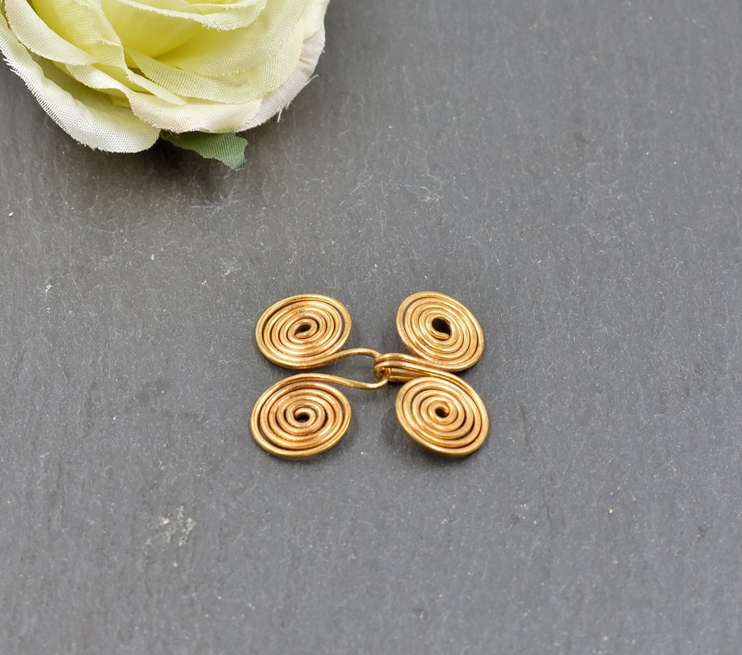 Anglo-saxon Brass Hook Clasp for Women's Robe Early Medieval Robe ...