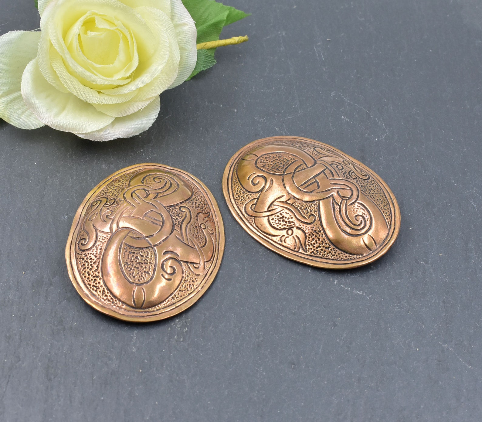 Viking Apron Brooch Set in Broa or Oseberg Style - Bronze Medieval ...