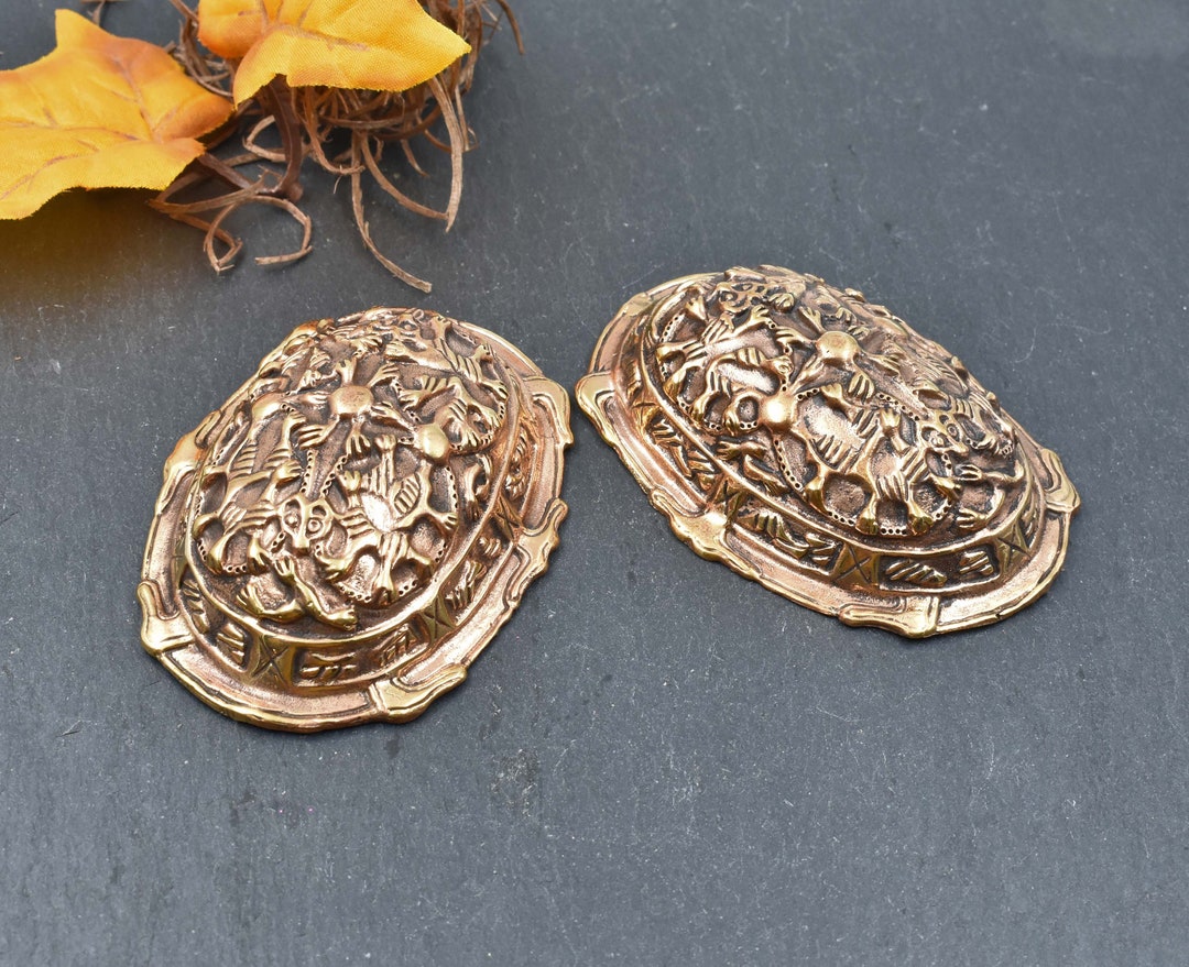 Viking Apron Brooch Set in Borrese Style - Perfect Viking Jewelry for ...