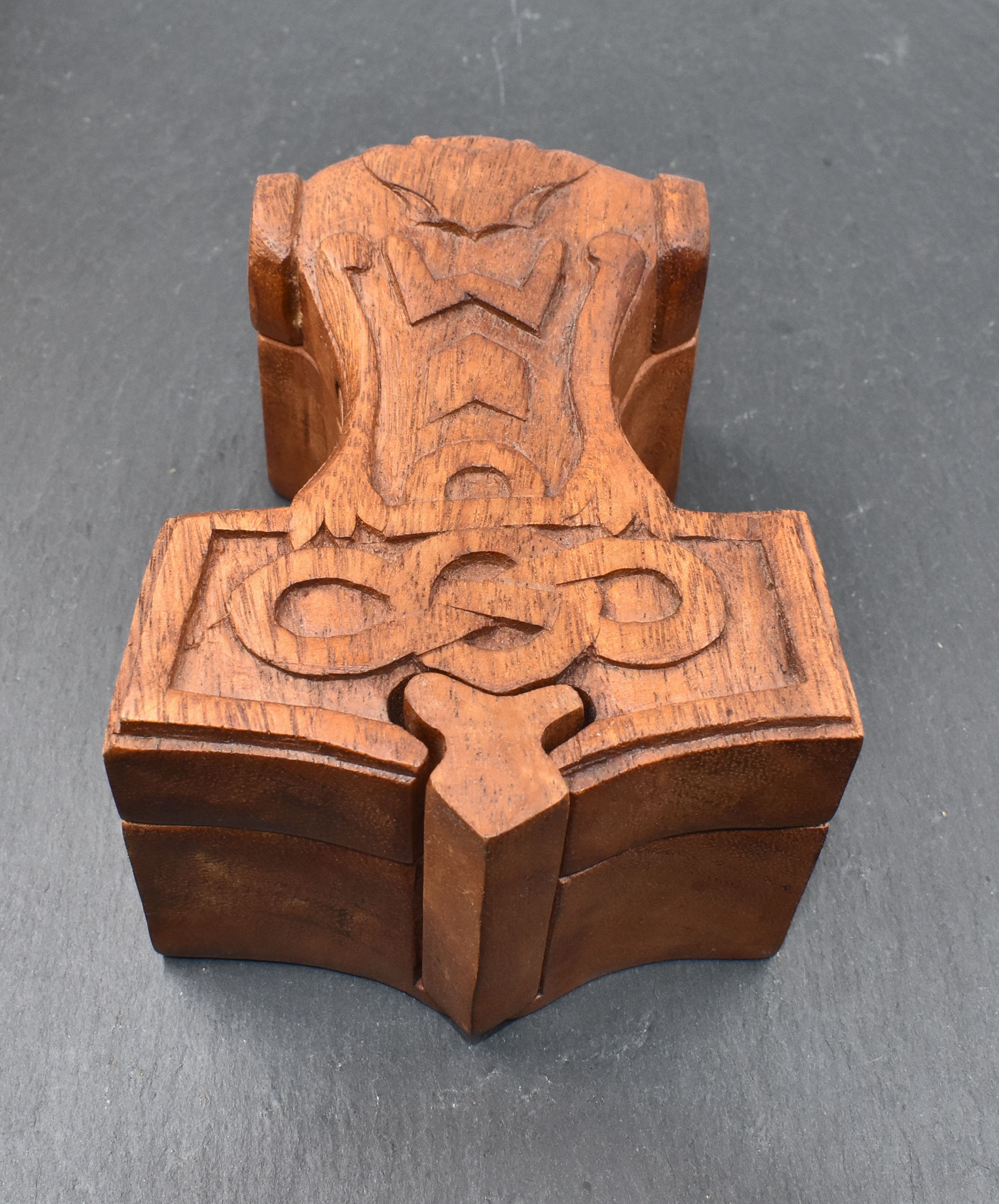 Thors Hammer Wooden Box as Mjolnir Gift Box for Vikings - Etsy