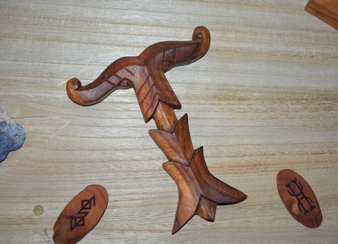 Wall Decoration Irminsul Made of Wood About 17 Cm - Powerful Germanic ...