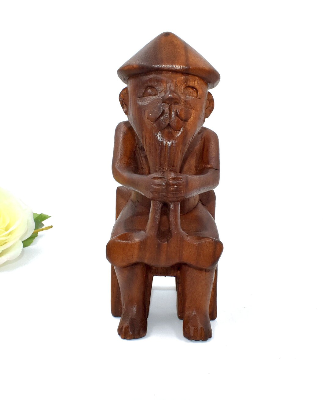 Wooden Figure Odin on His Throne Norse God Father Donar Wood Sculpture ...