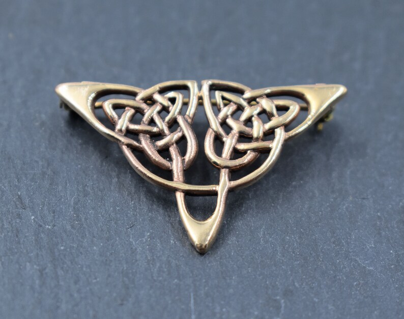 Small Celtic Brooch Triangular Brooch With Typical Celtic - Etsy