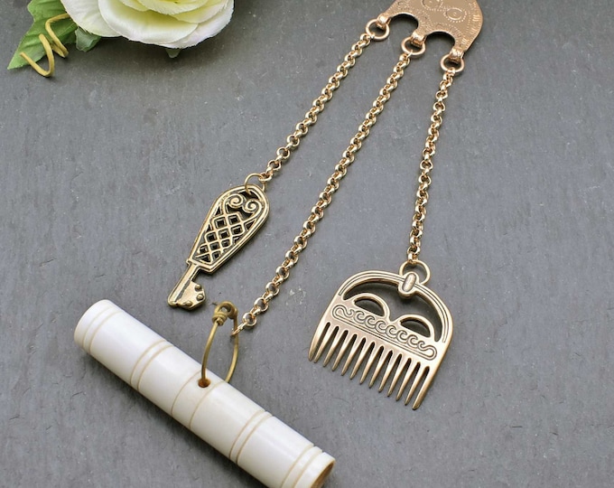 Haithabu Hygiene Set From With Needle Box, Key and Comb Norse Brooch ...