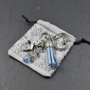 Cute Unicorn Keychain With Guardian Angel - Pocket Dangler With Tassel ...