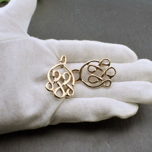 Celtic Knot Pattern Garment Clasp - Medieval Cloak Closure - Etsy