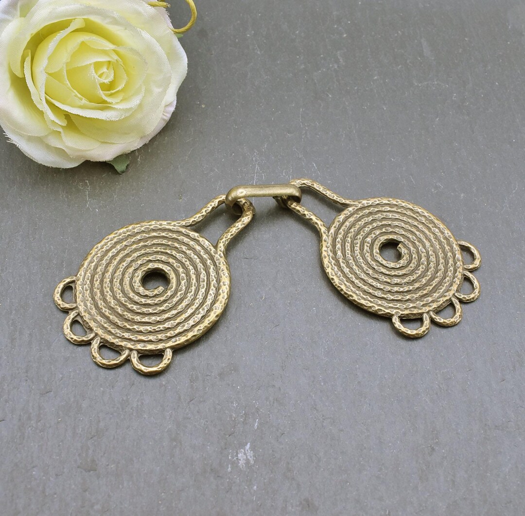 Big Celtic Knot Pattern Garment Clasp - Medieval Cloak Closure - Etsy