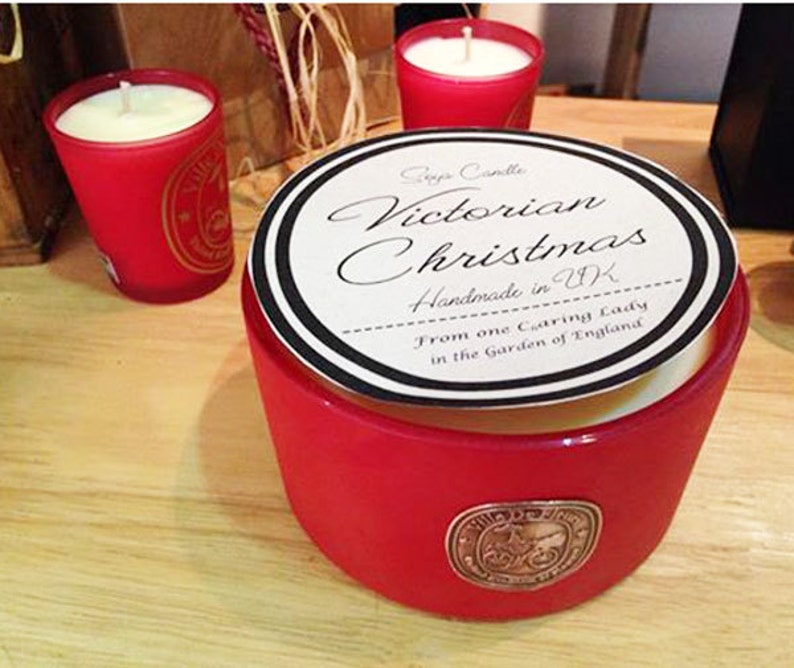 Victorian Christmas Soy Candle Ginger, Cinnamon, Clove and Orange Black ...