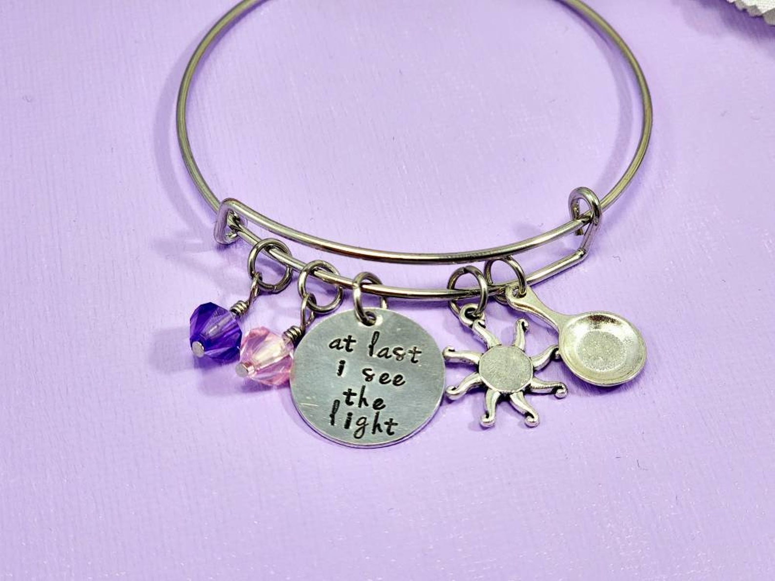 Tangled Inspired Bracelet Rapunzel Bracelet at Last I See - Etsy