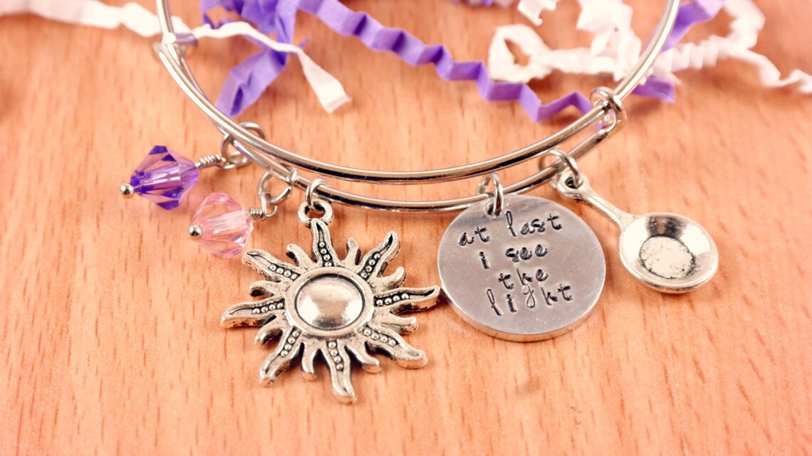 Tangled Inspired Bracelet Rapunzel Bracelet At Last I See | Etsy