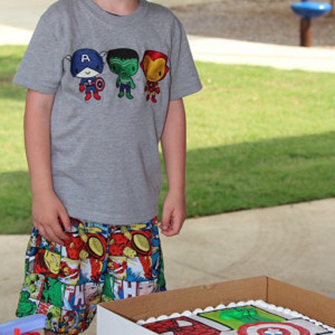 Monogrammed Marvel Comic Birthday Set - Etsy