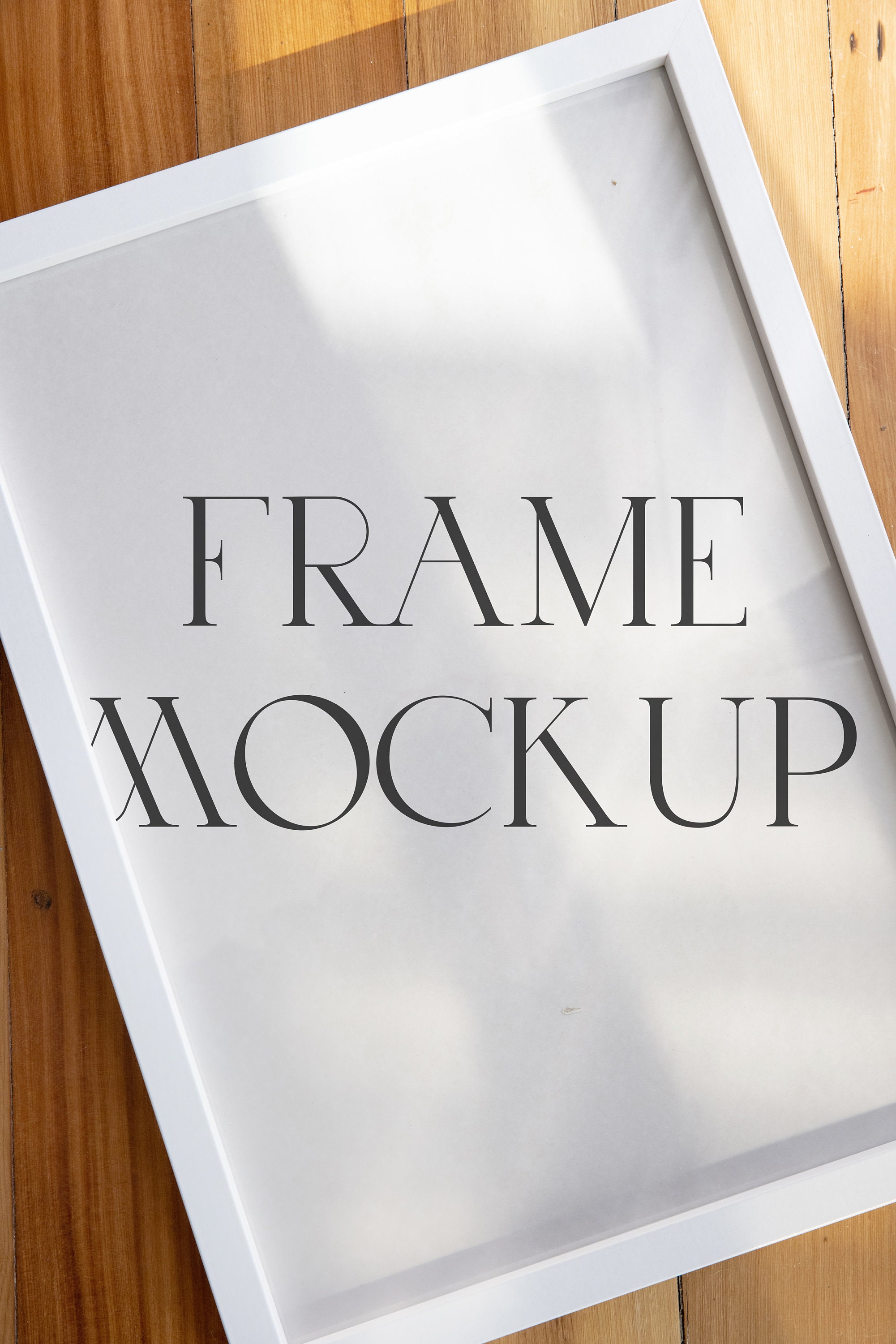 Portrait Frame Mockup With Light Reflection, A4 Close up ,art Poster ...