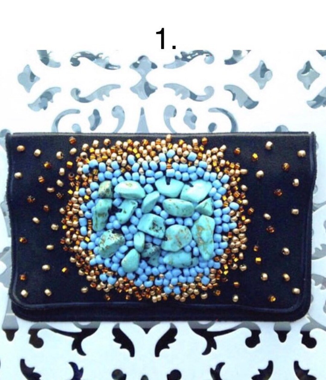 Birth Control Case | Beaded Birth Control Case | Blue Pill Case ...