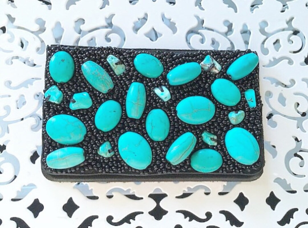 Birth Control Case Beaded Birth Control Case Turquoise Pill Case ...