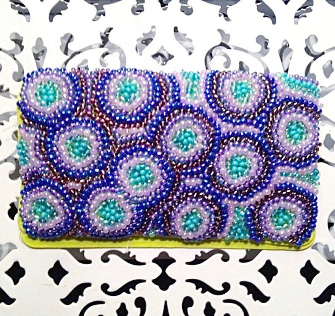 Purple Birth Control Case Beaded Birth Control Case Purple Pill Case ...