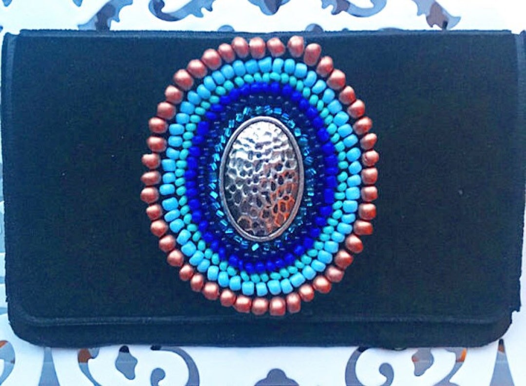 Birth Control Case Birth Control Sleeve Beaded Birth Control Case Blue ...