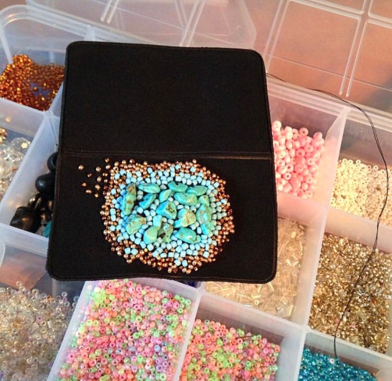 Birth Control Case Beaded Birth Control Case Blue Pill - Etsy