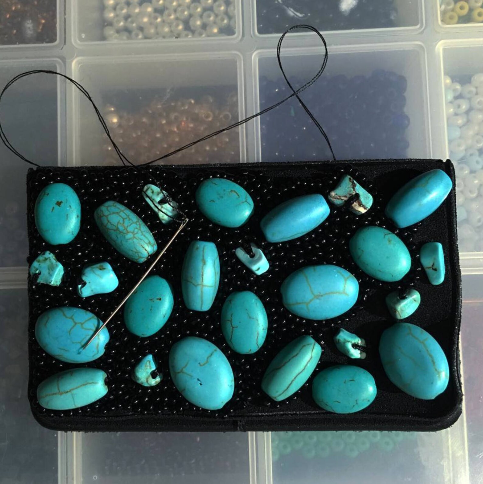 Birth Control Case Beaded Birth Control Case Turquoise | Etsy