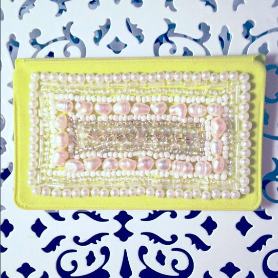 White Birth Control Case Pearl Birth Control Case Beaded - Etsy