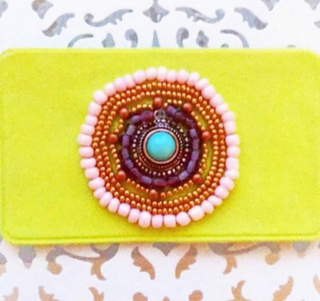 Lime-green Birth Control Case | Beaded Birth Control Case | Blue Pill ...