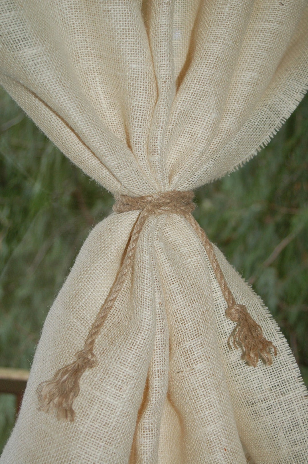 Jute Rope Tieback, Rustic, Simple, Nautical Window Treatment. Nursery ...