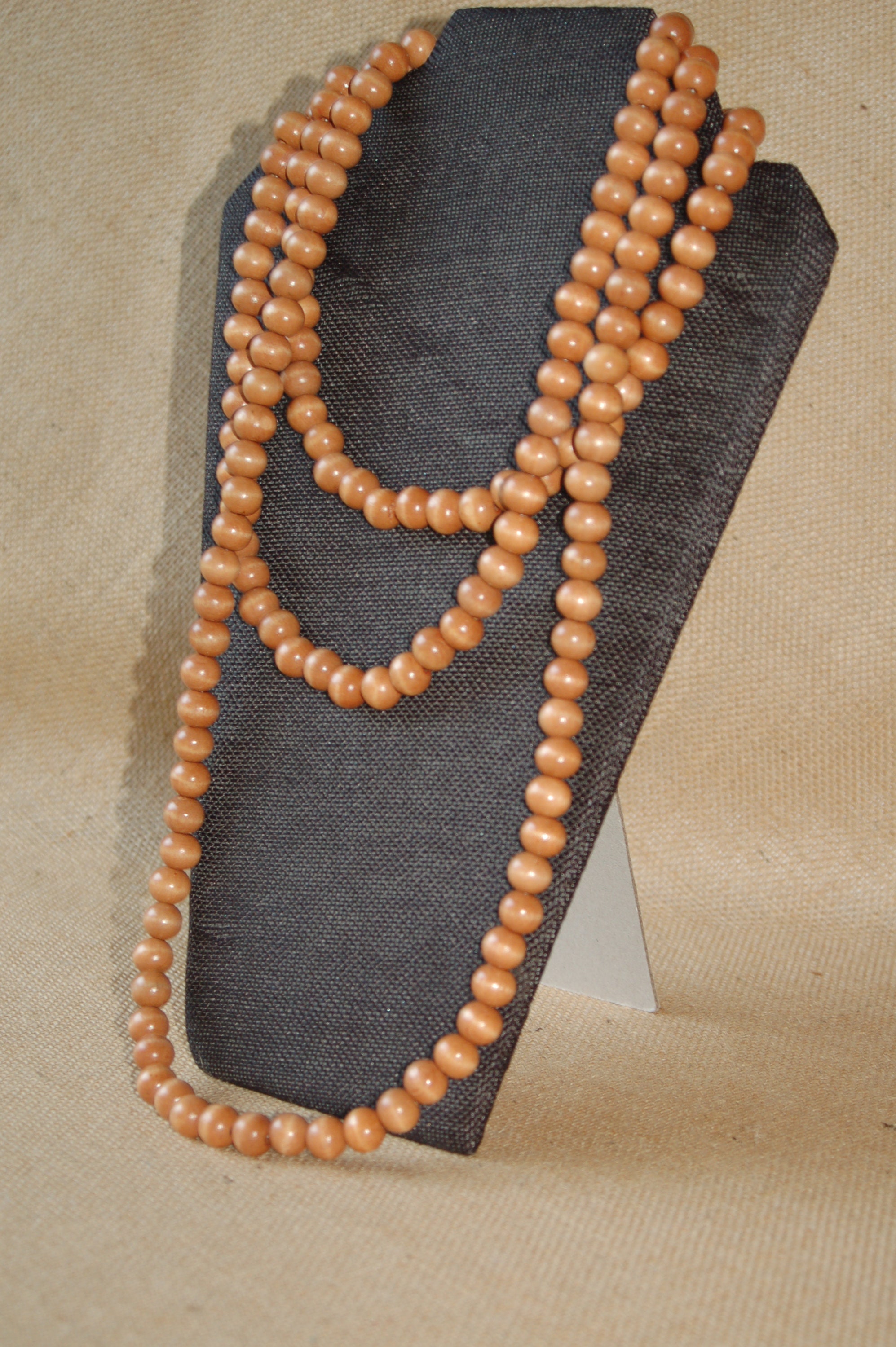 Wooden Beads Necklace. Large / Xlong in Natural, Brown, Black or Ivory ...