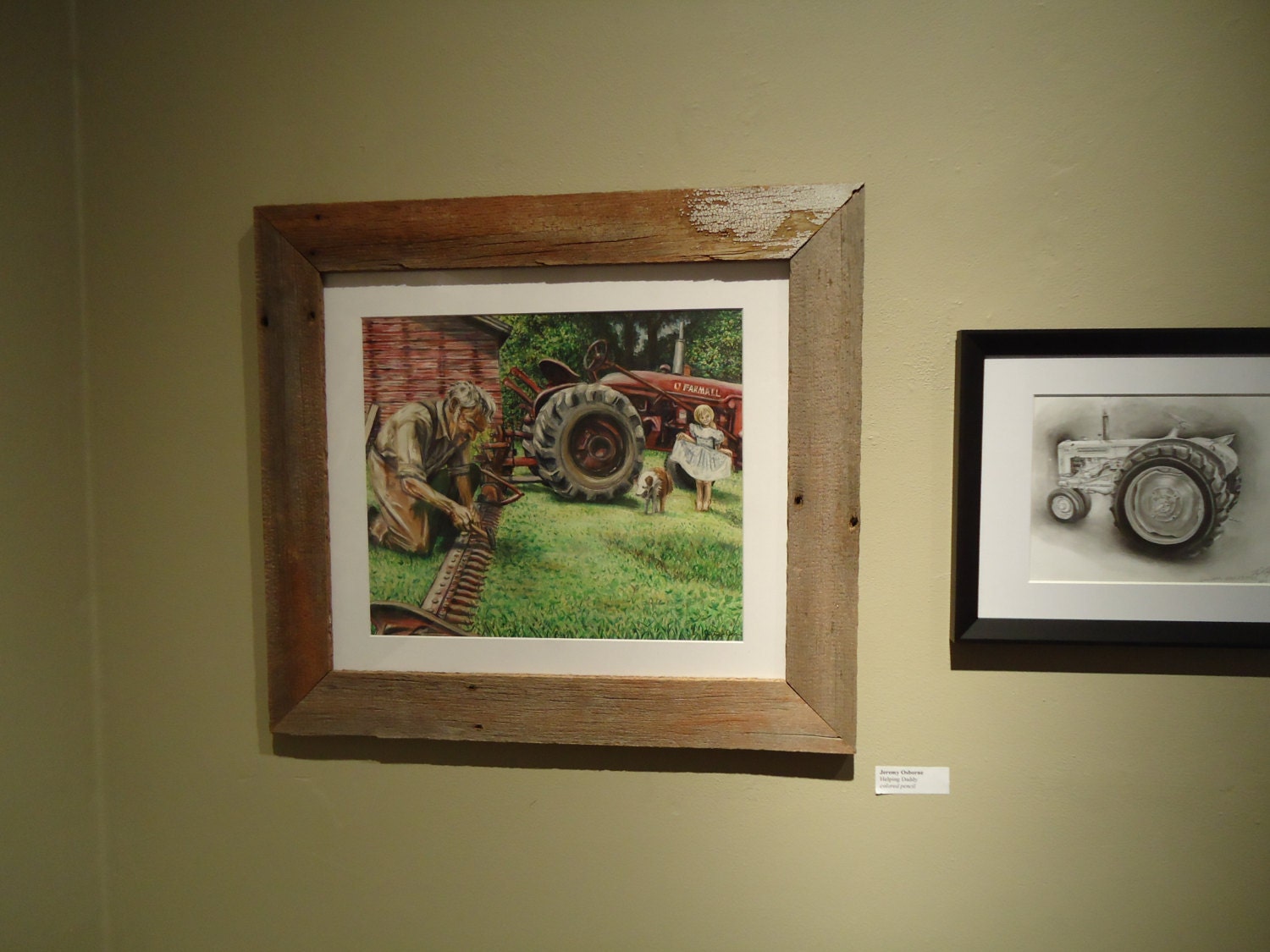Farmall Art, Rustic Art, Father Daughter Art, Original Drawing, Rustic ...