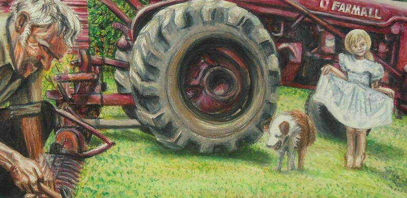 Farmall Art Rustic Art Father Daughter Art Original - Etsy
