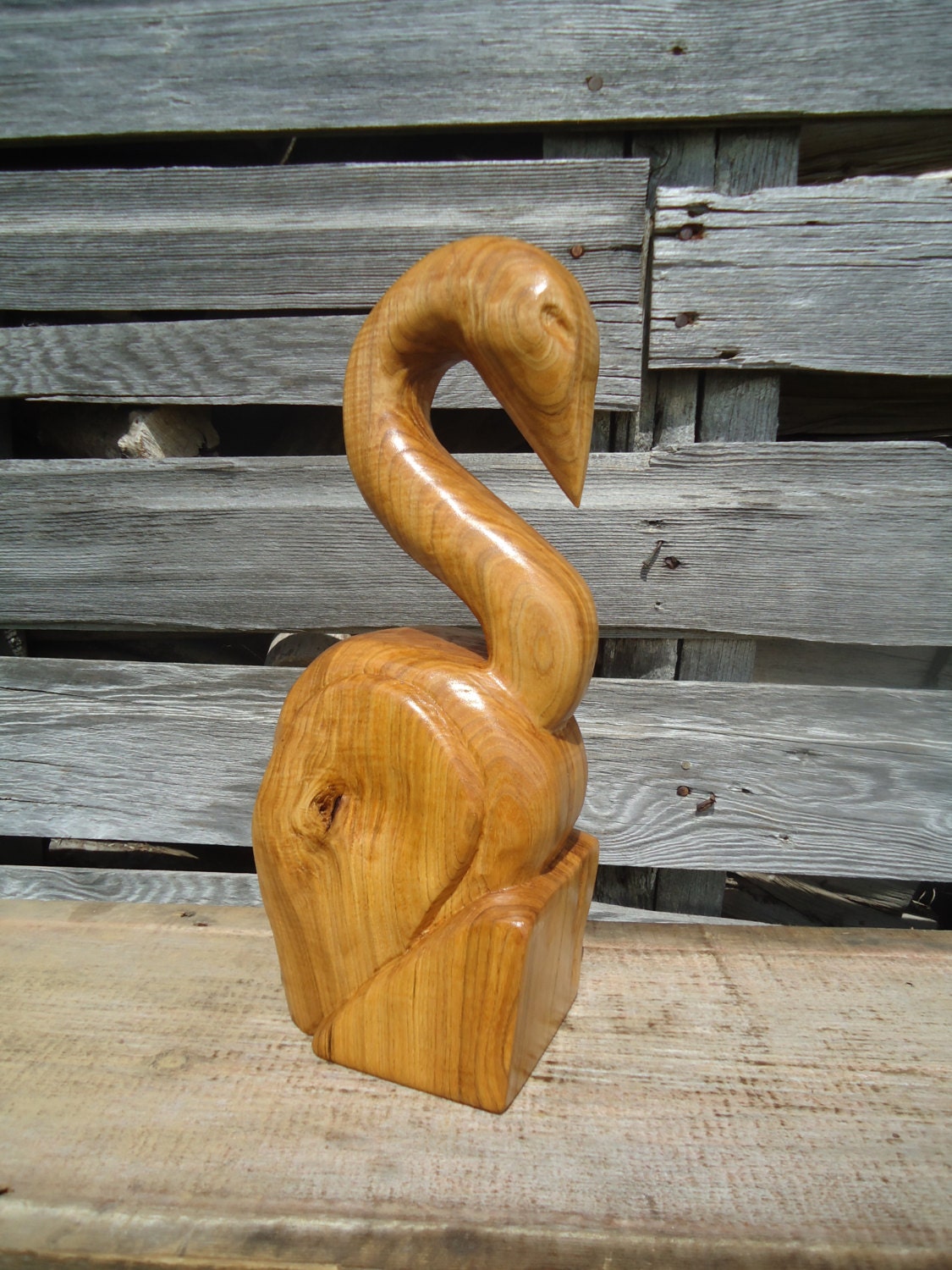 Hand carved Swan sculpture Table centerpiece Wildlife art | Etsy