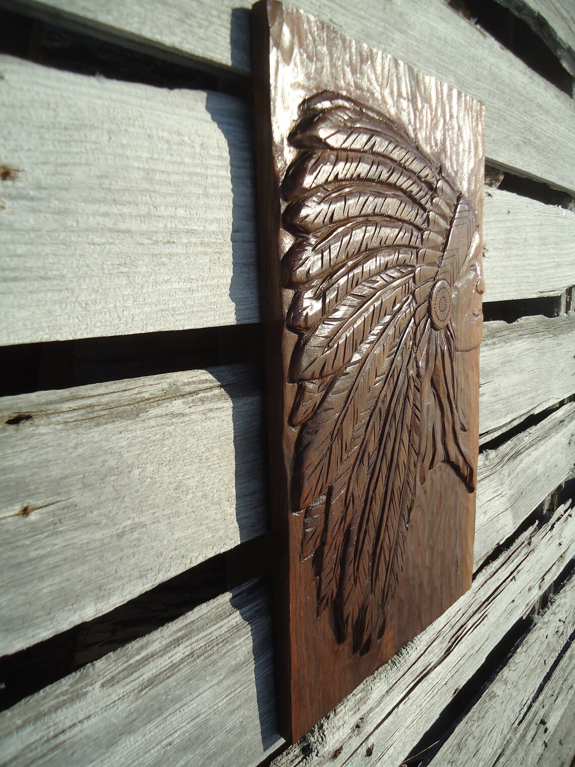 Native American Wood Carving Original Artwork Wood Indian | Etsy