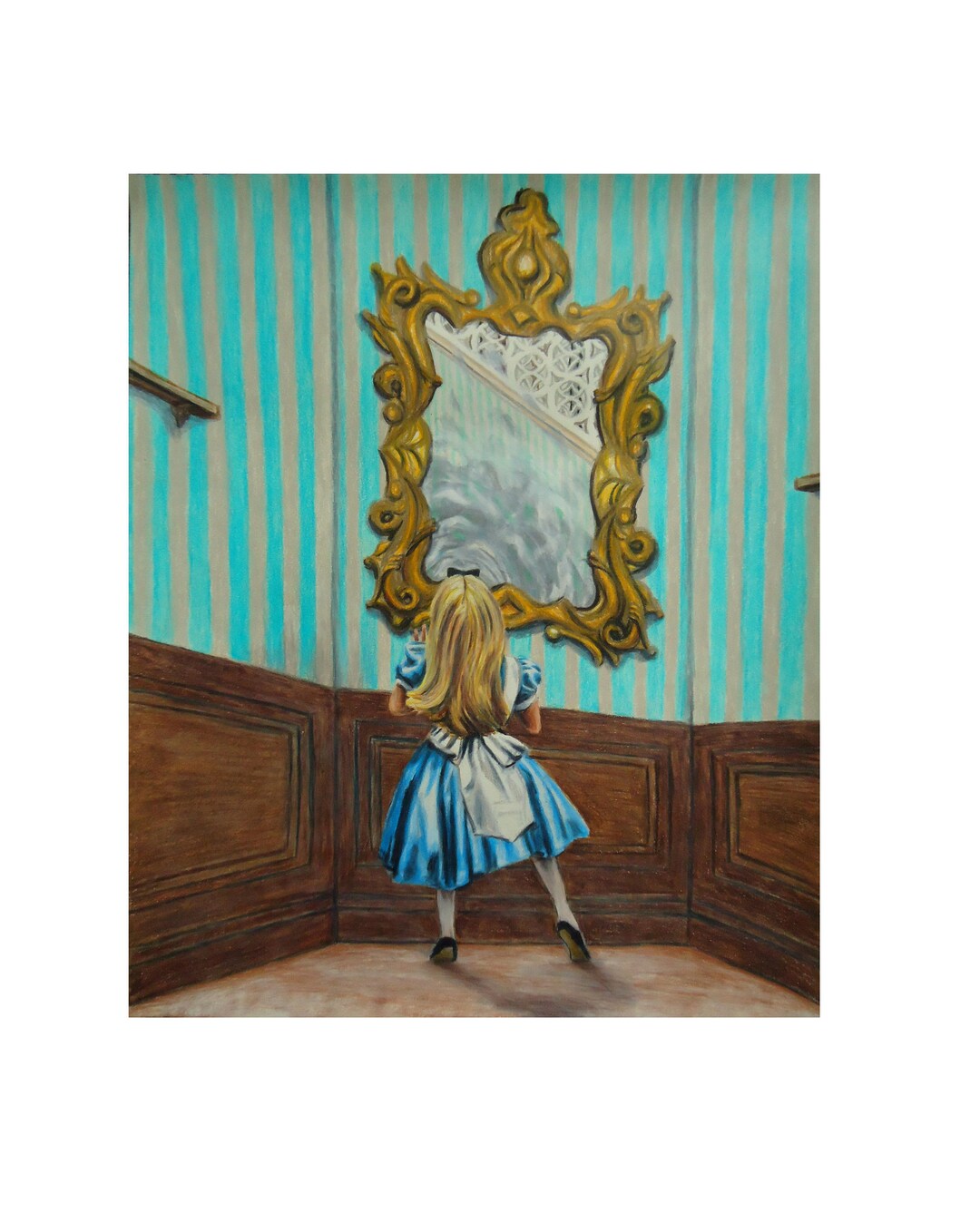 Alice in Wonderland Artwork, Through the Looking Glass, Original ...