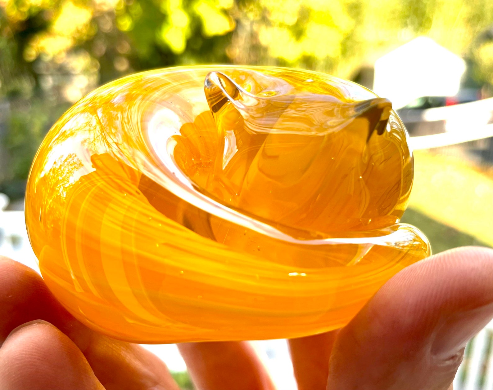 Sleeping Cat Glass Paperweight - Cozy Kitten Glass Sculpture With Small ...