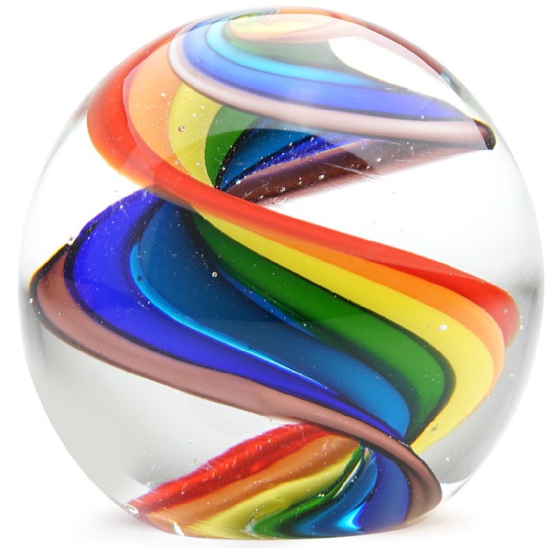 Rainbow Glass Paperweight Includes a Free Rainbow Card and | Etsy