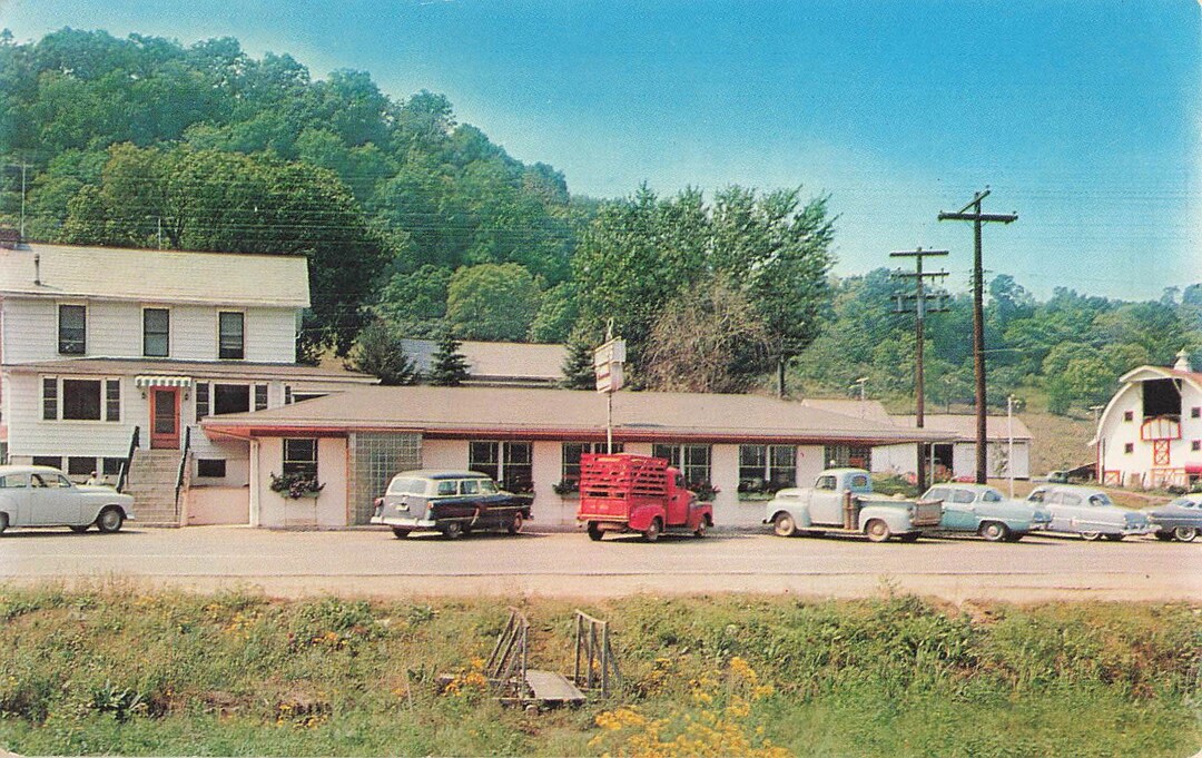 Dexter City, Ohio Postcard Ogles Restaurant Classic Cars and Truck ...