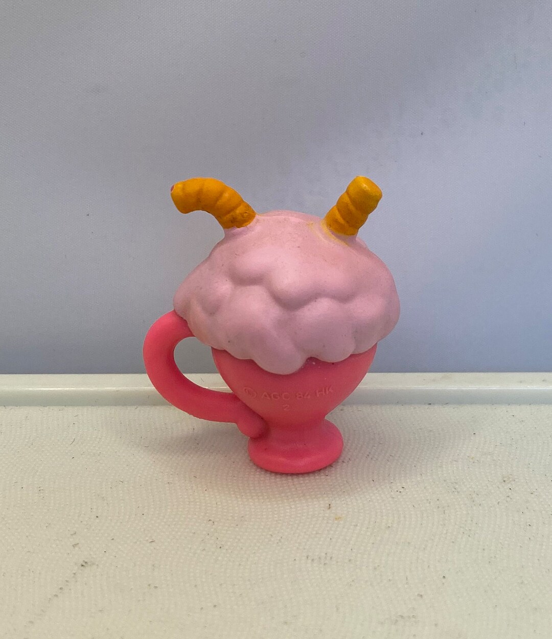 Care Bear Poseable Share Bear Accessory Milkshake Purple and Pink 1984 ...