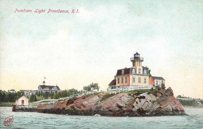Providence, Rhode Island Postcard Pomham Light About 1910 - Etsy