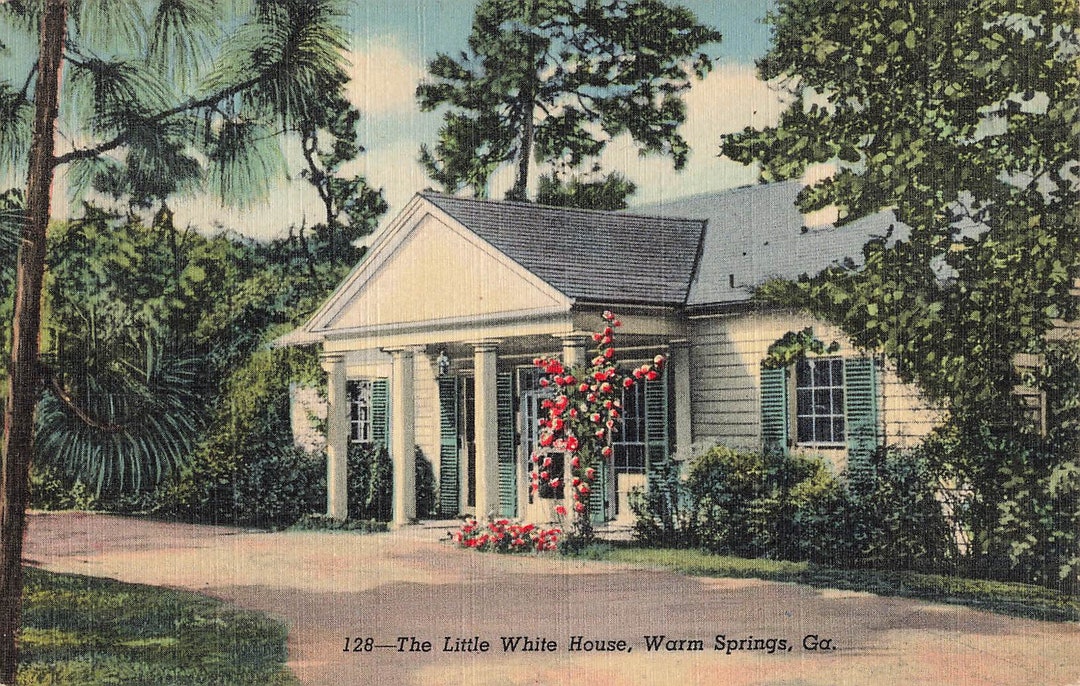 Warm Springs Georgia Postcard Little White House FDR About 1947 - Etsy