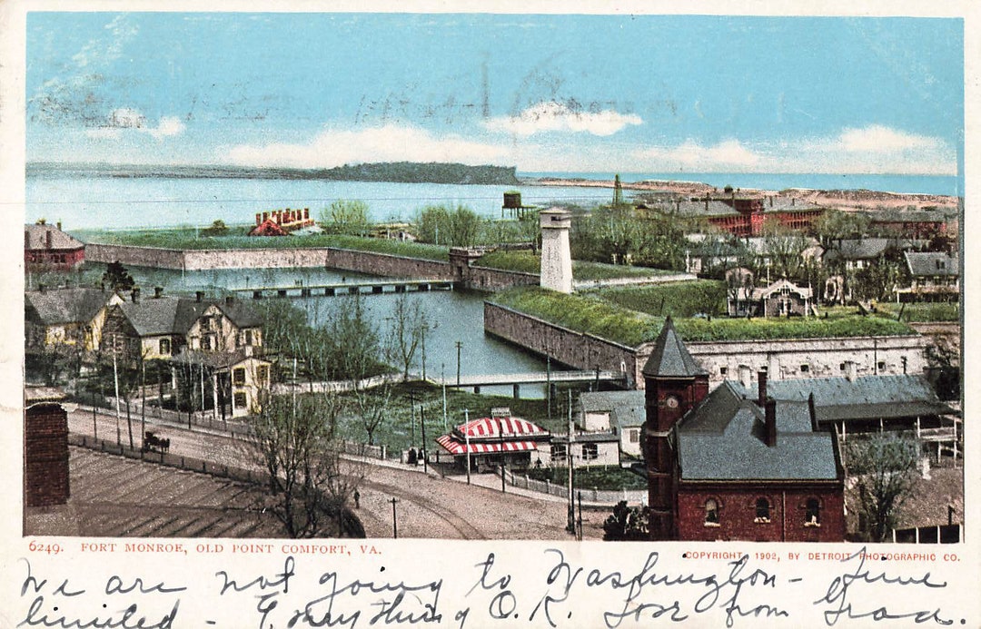 Old Point Comfort, Virginia Vintage Postcard Fort Monroe Postmark 1905 ...