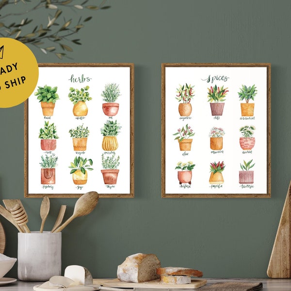 Watercolor Kitchen Art - Etsy