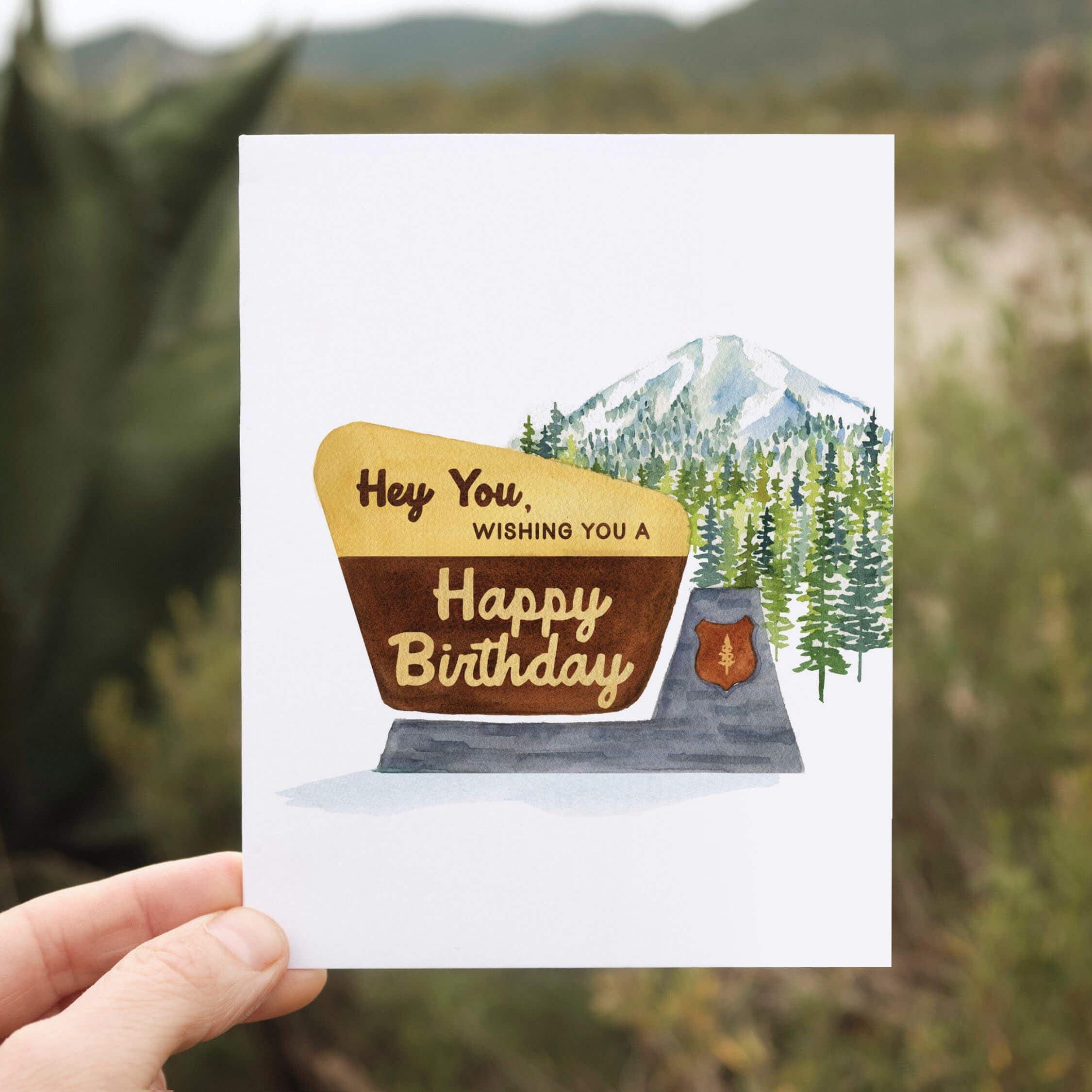 Birthday Card for Him | National Park Birthday Card for Dad | Hiking ...