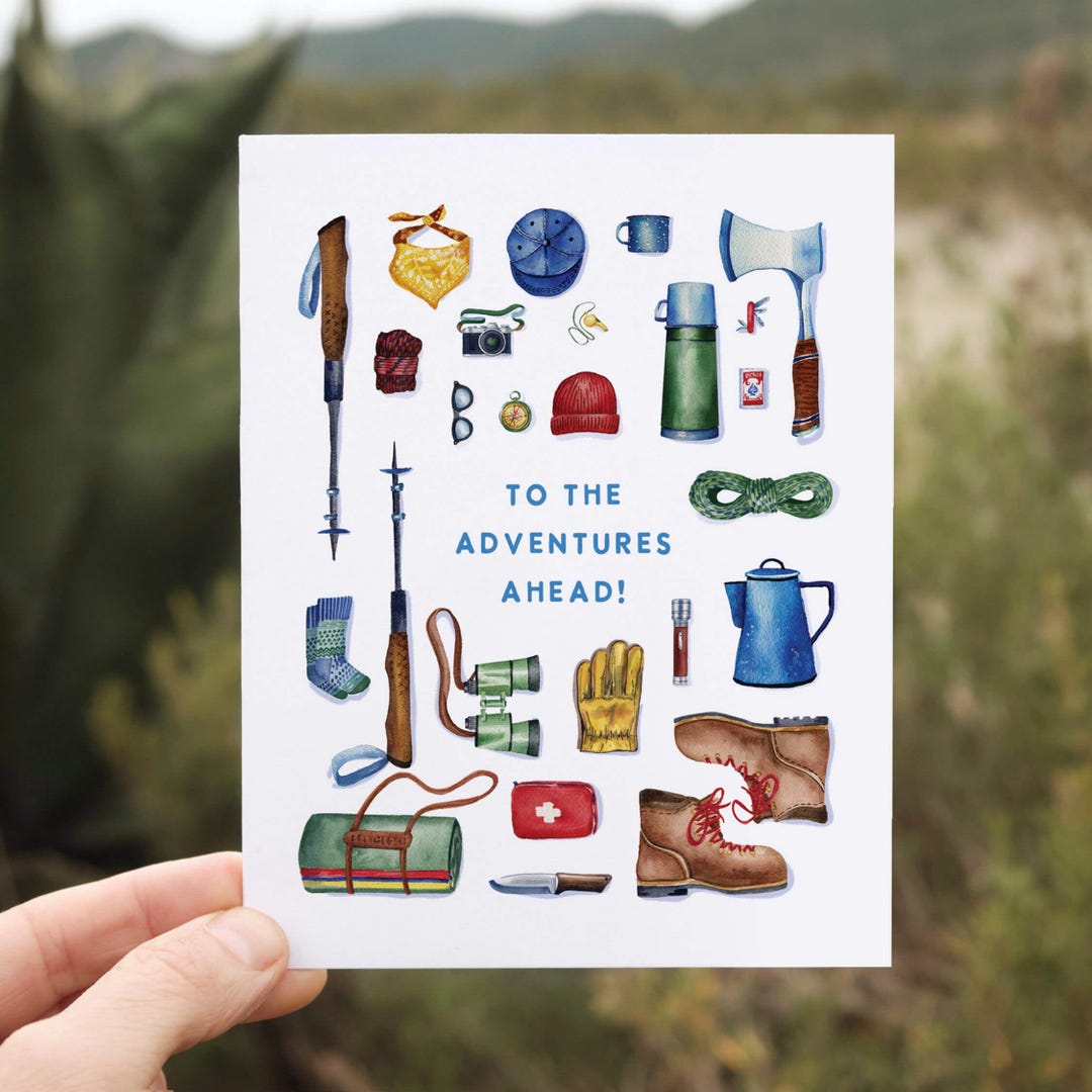 Adventure Birthday Card | to the Adventures Ahead | Camping Happy ...
