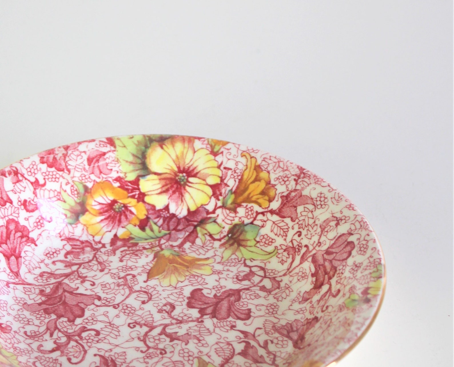 Vintage Chintz Porcelain Royal Winton Dorset Pattern Design Round Plate ...