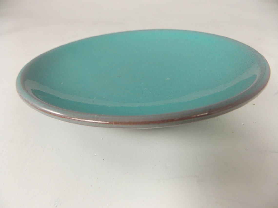 Vintage Ceramic Teal Plate by Rondtrrees - Etsy