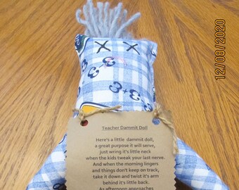Teacher Dammit Doll - Etsy