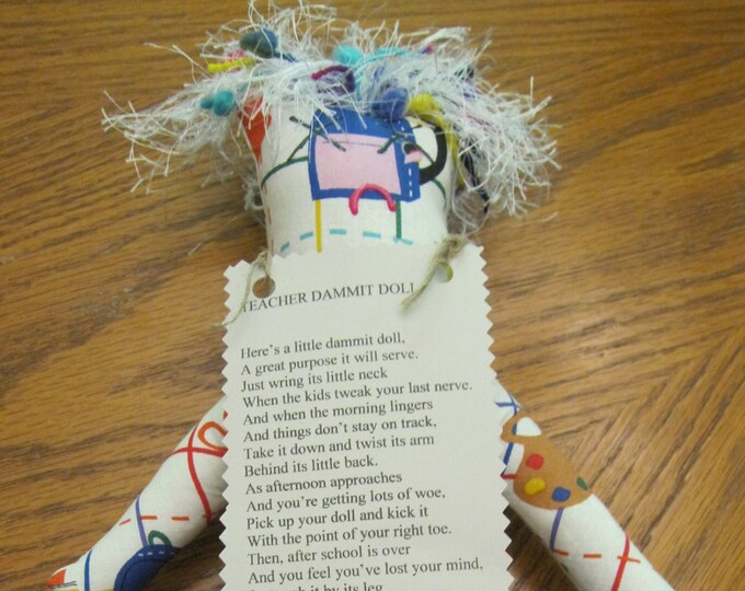 Teacher Dammit Doll - Etsy