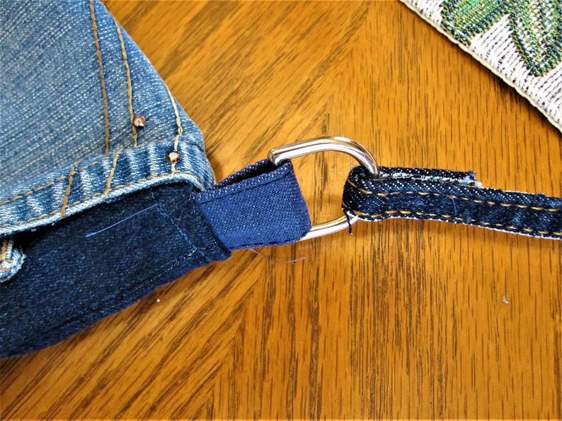 Upcycled Denim Shoulder Bag - Etsy