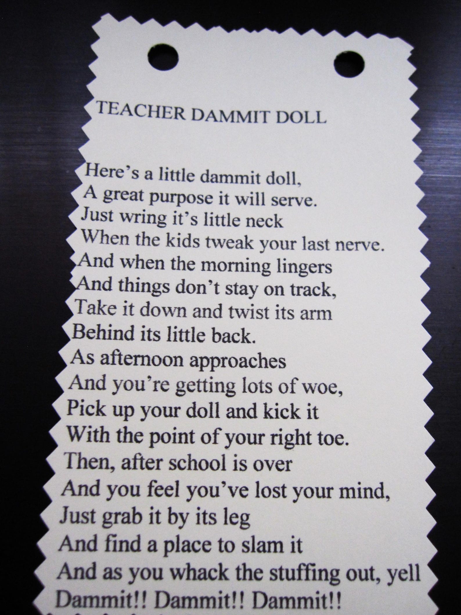 Teacher Dammit Doll - Etsy