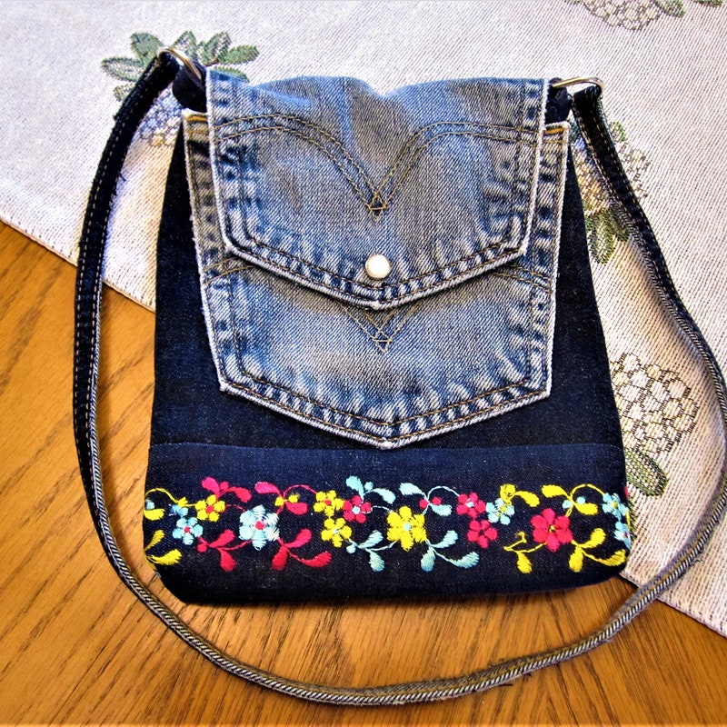 Upcycled Denim Purse - Etsy