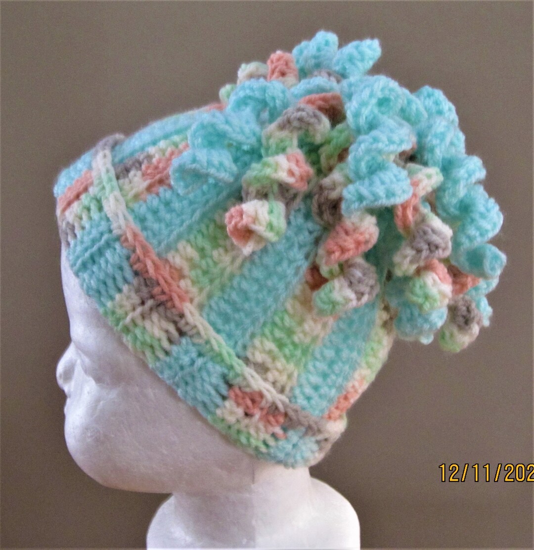 Little Girl's Crochet Curlicue Hat. - Etsy